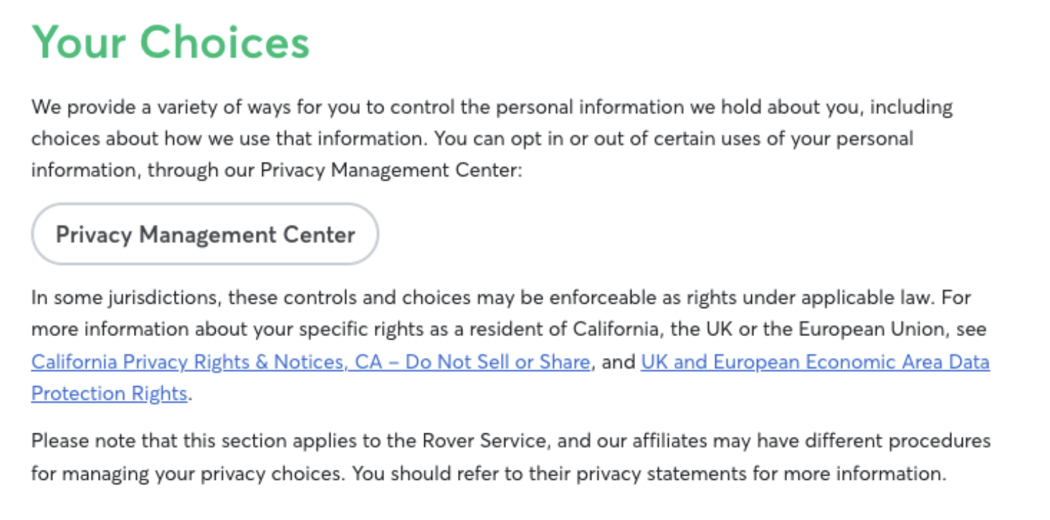 How do I exercise my rights under DSGVO? – Rover Help Centre